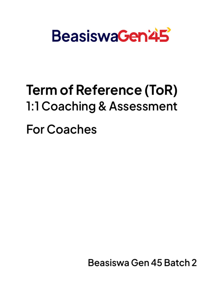TOR Coaching Beasiswa Gen 45 Batch 2 | PDF