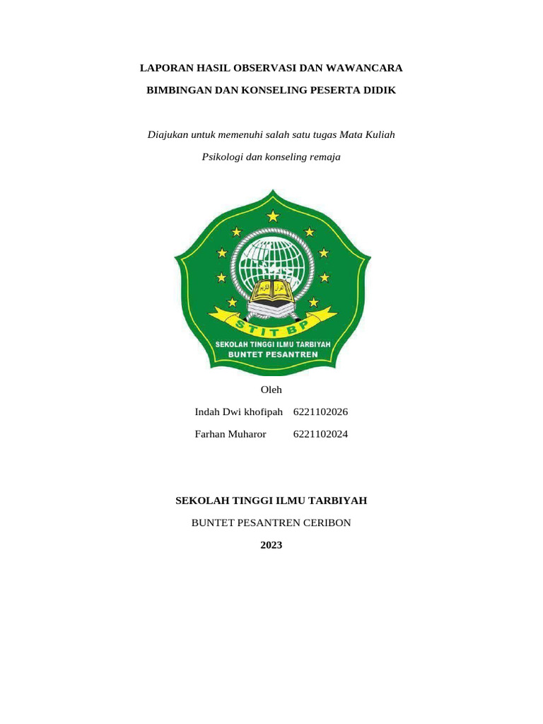 Laporan Hasil Observasi Kel 3 Di Smk Pertiwi PDF