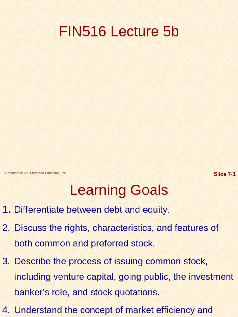 FIN516Lecture5b (1) (5b) | PDF
