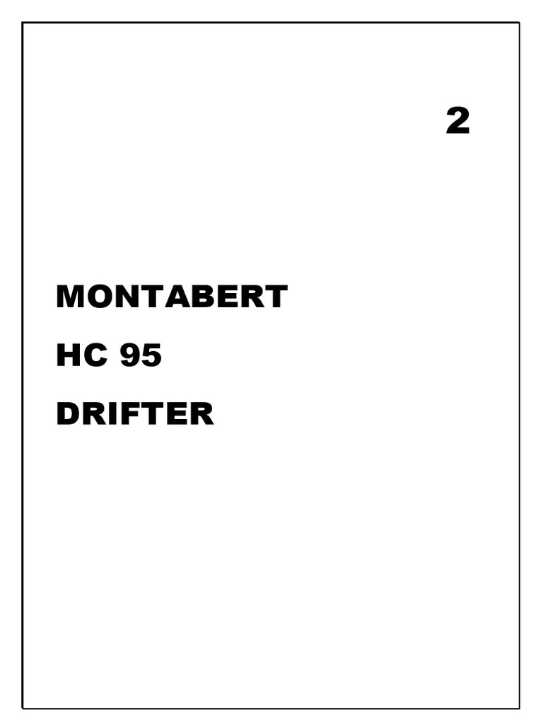 Montabert HC 95 Drifter - 12-343 - XP | PDF