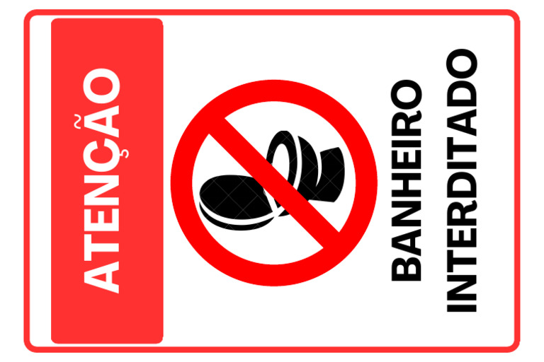 Aviso - Banheiro Interditado | PDF