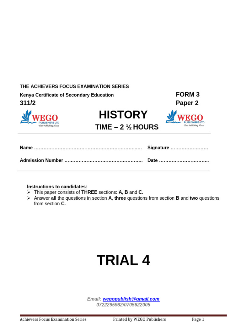 F3 History P2 QN | PDF