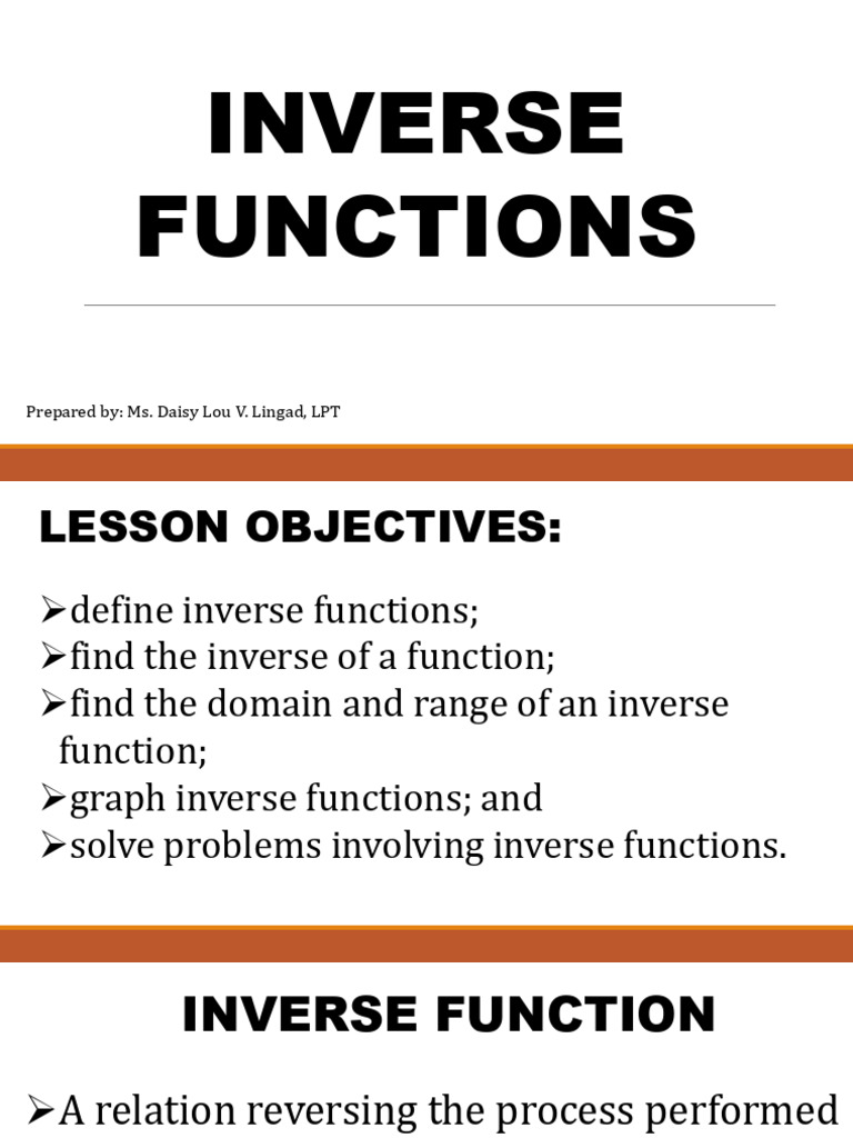 Lesson4-Inverse-Functions | PDF