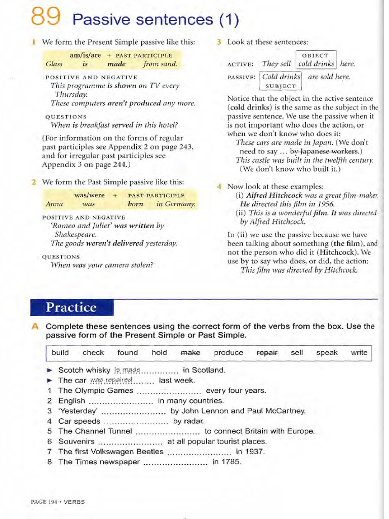 Passive Voice | PDF