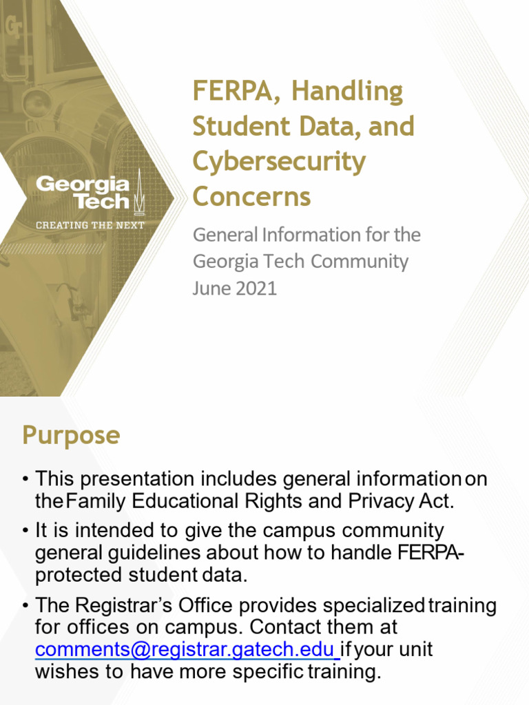 FERPA General Information June2021 | PDF