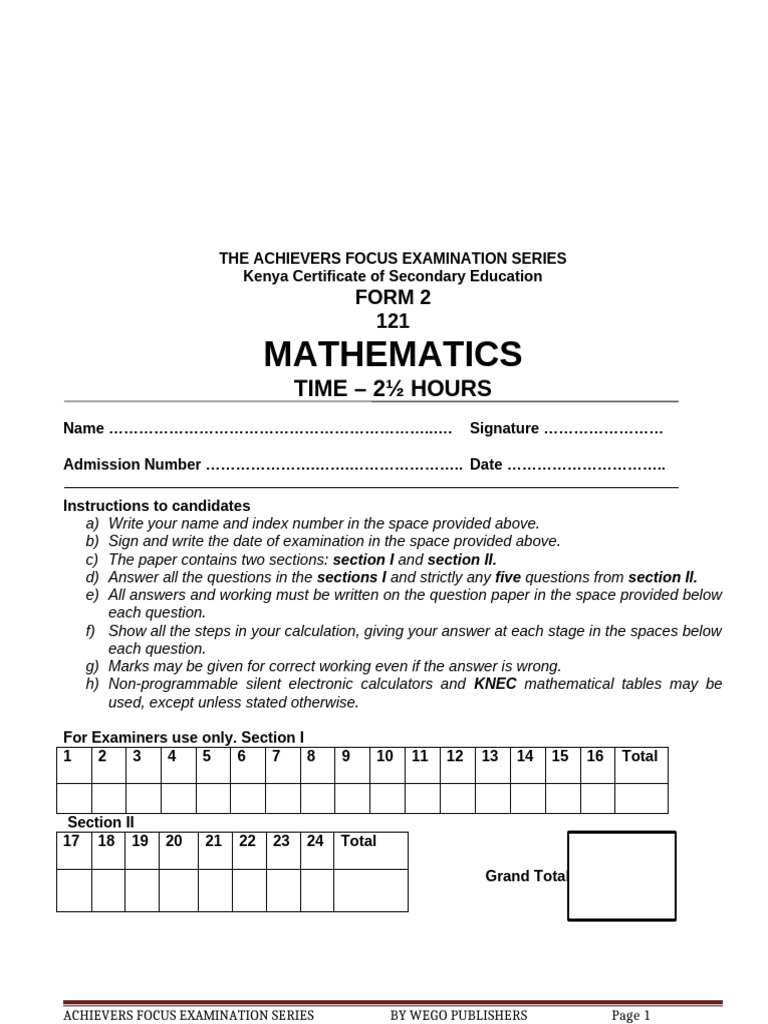 F2 Maths Qn | PDF