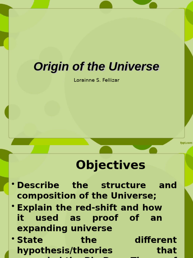 Lesson 1 Origin of The Universe | PDF
