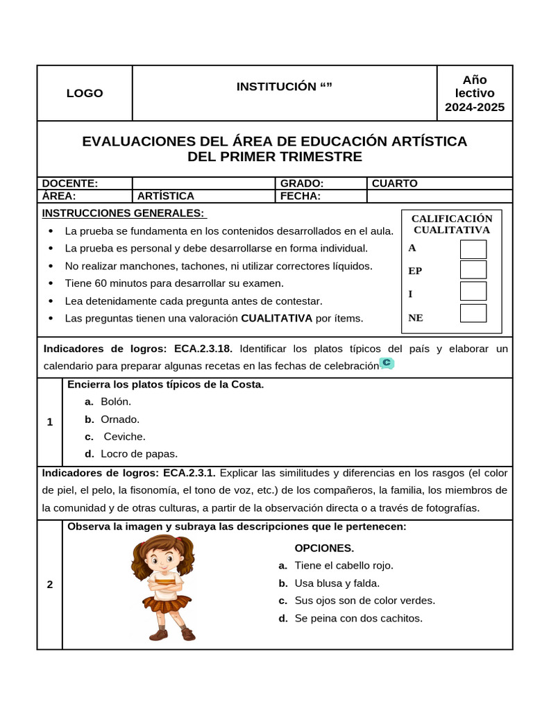 4to - Eva - Eca - 2024 | PDF