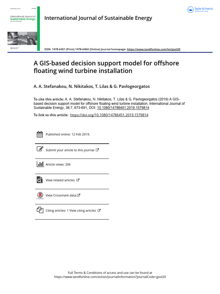 A GIS Based Decision Support Model For Offshore Floating Wind Turbine ...