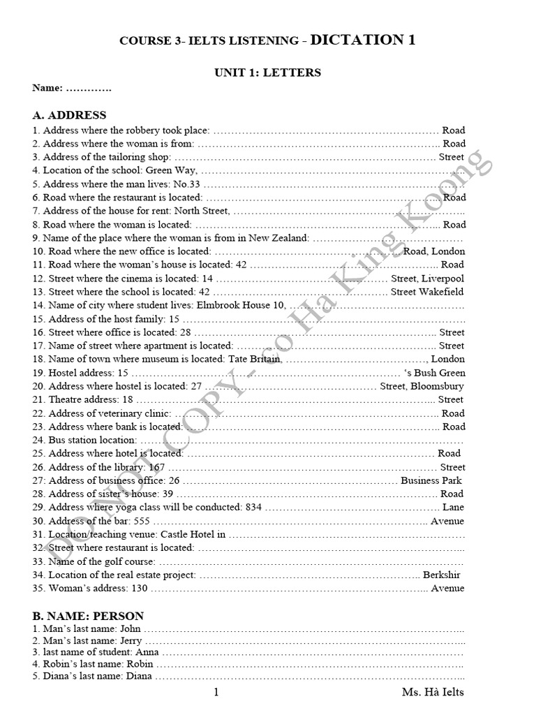 Dictation 1.in | PDF