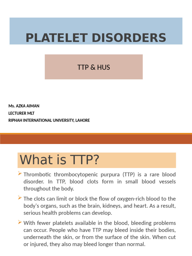 l4-Thrombocytopenia (Ttp Hus) (1) | PDF