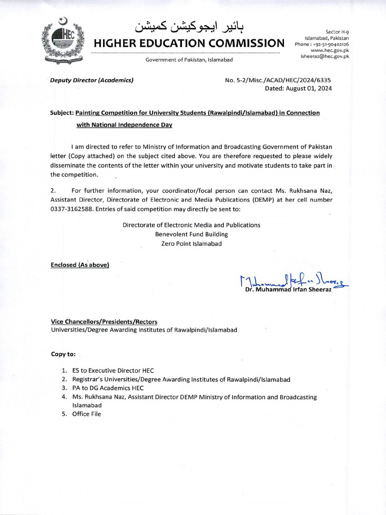 Painting Competition Letter | PDF