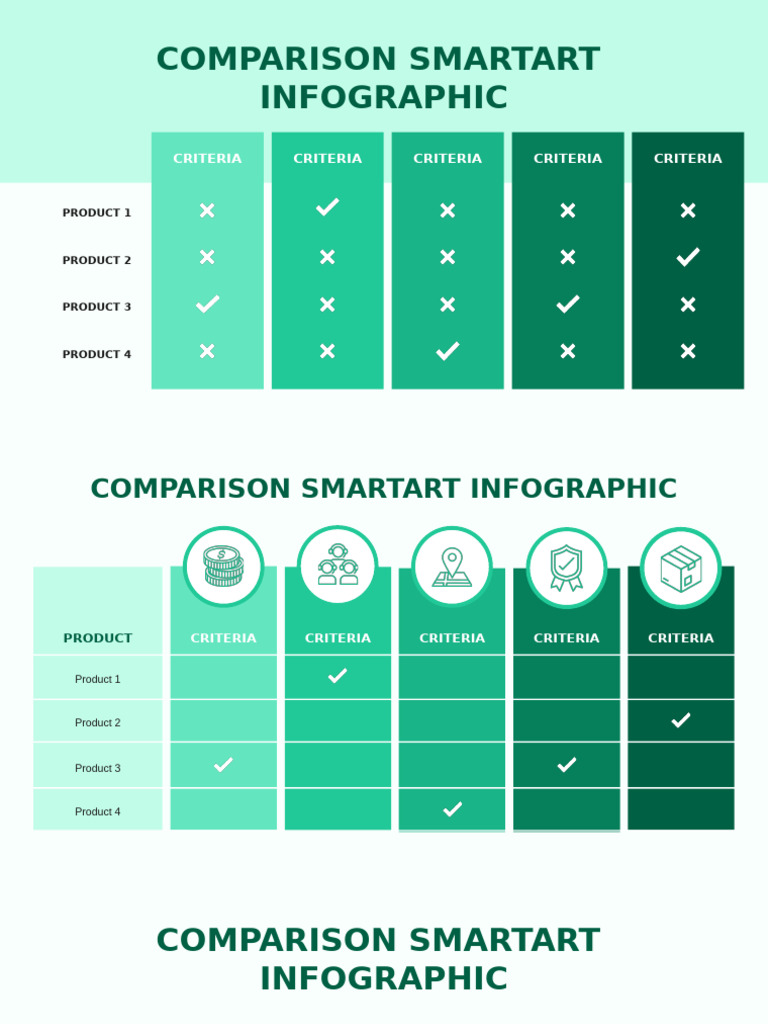 Comparison SmartArt Infographic | PDF | Business | Art