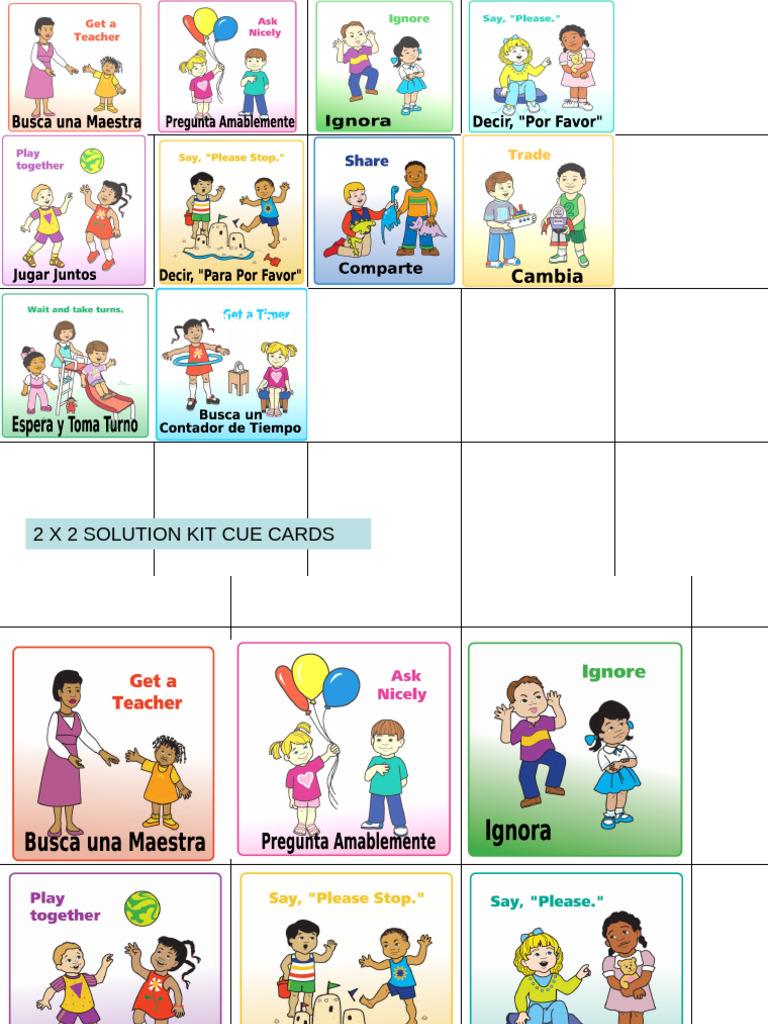 Solutkitcuecards English and Spanish | PDF