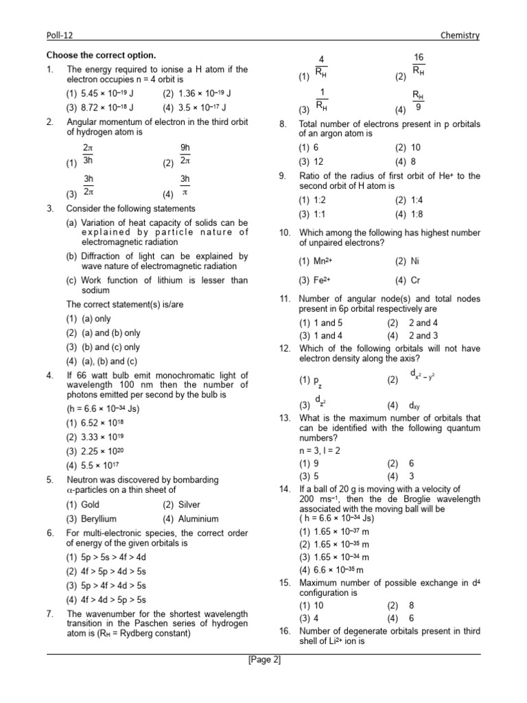 Atomic Structure | PDF | Electron | Atomic Orbital