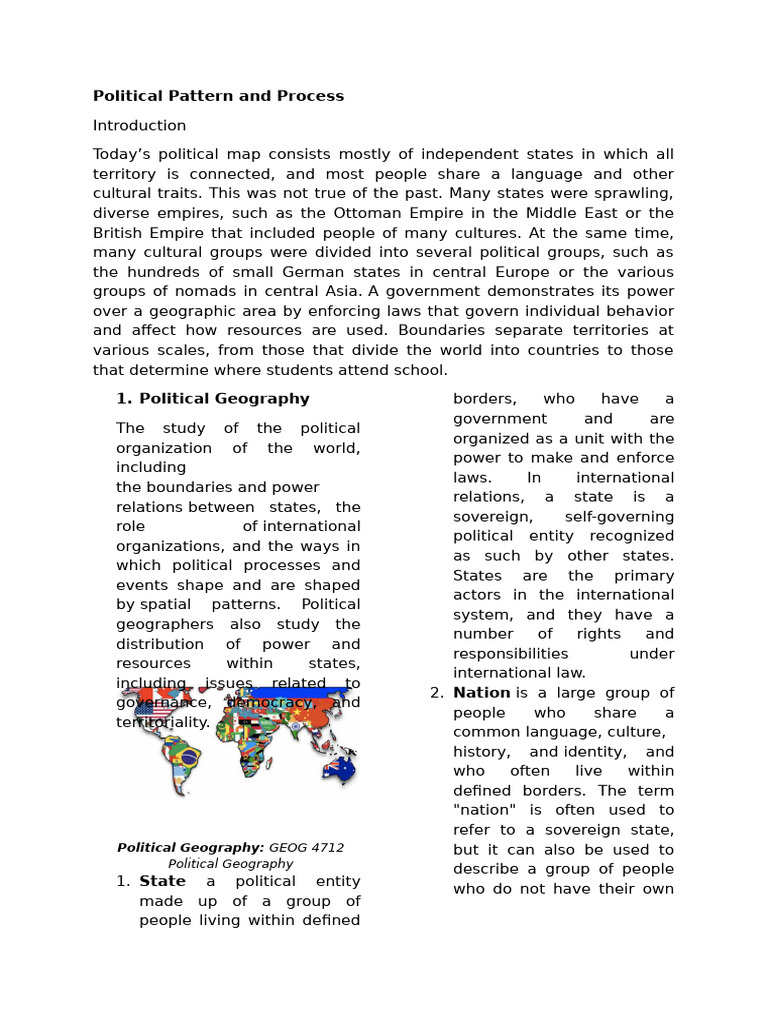 Political Pattern and Process | PDF
