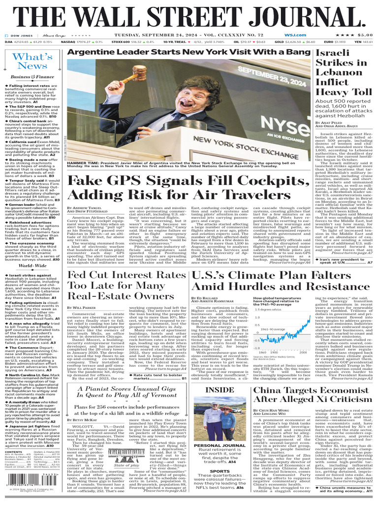 The Wall Street Journal - 24.09.2024 | PDF