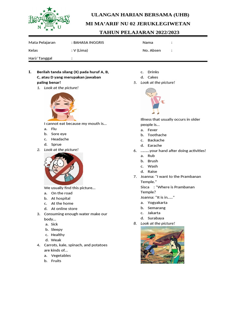 Soal Uhb B.inggris KLS 5 | PDF