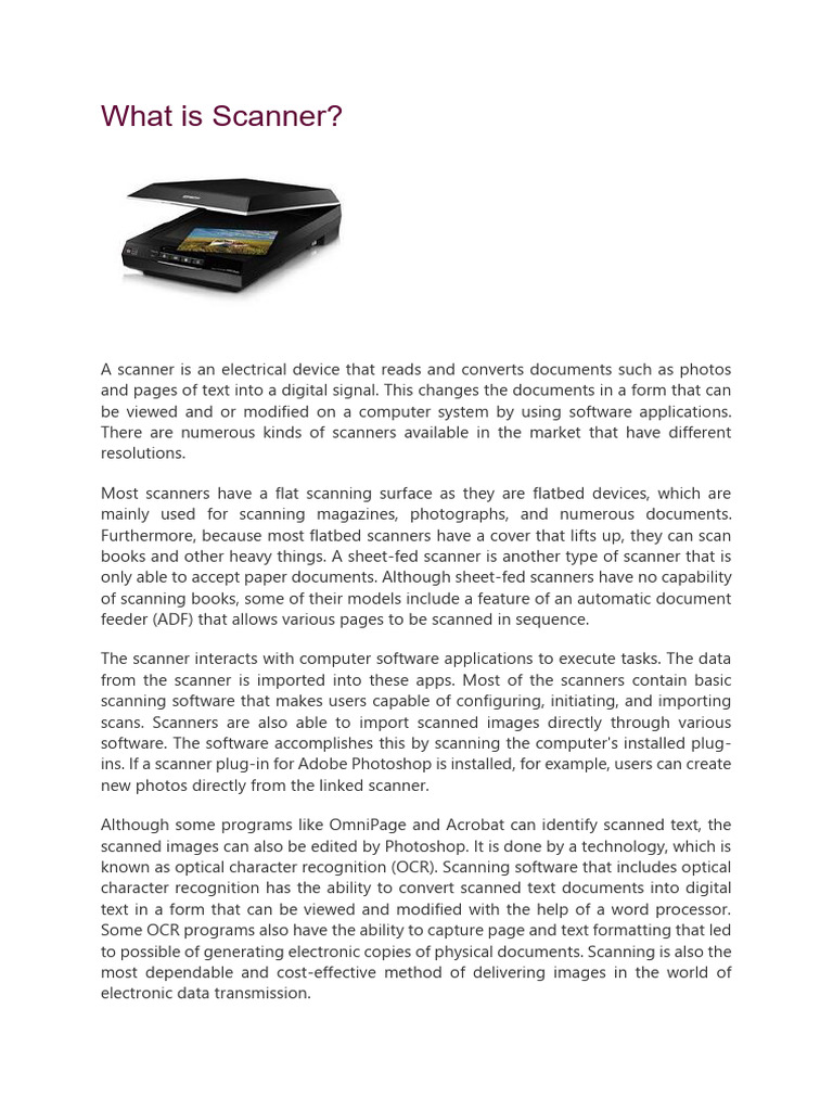 What is Scanner | PDF