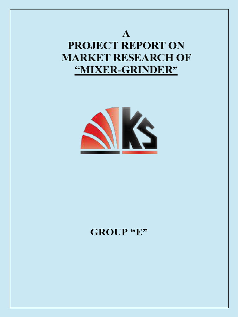 Mixer Grinder Project | PDF