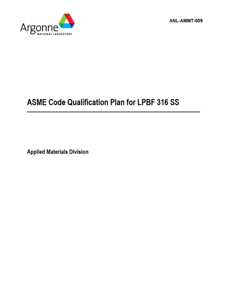 ASME Qualification Plan for LPBF 316 SS | PDF | Stainless Steel | Creep ...