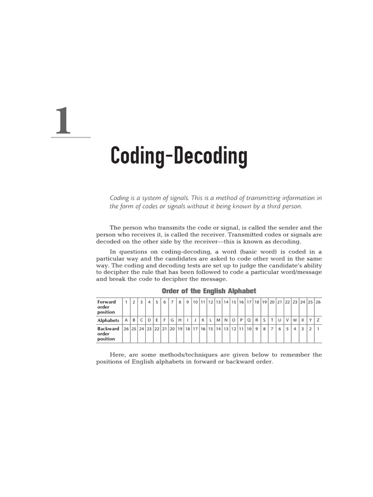 Coding-Decoding Techniques Explained | PDF | English Language ...