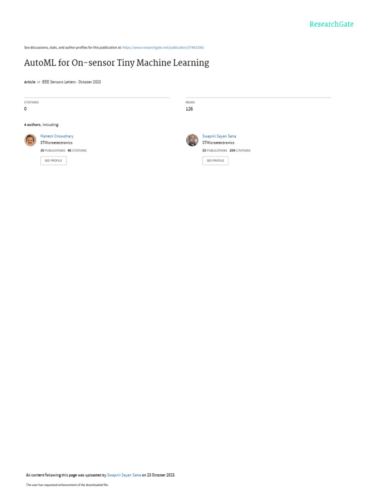 IEEE Sensors Letters Paper | PDF