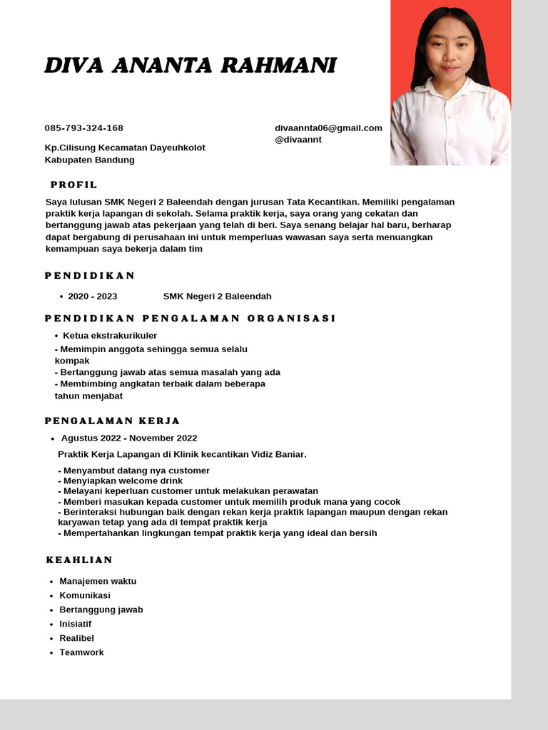 Diva Ananta - CV - Merged | PDF