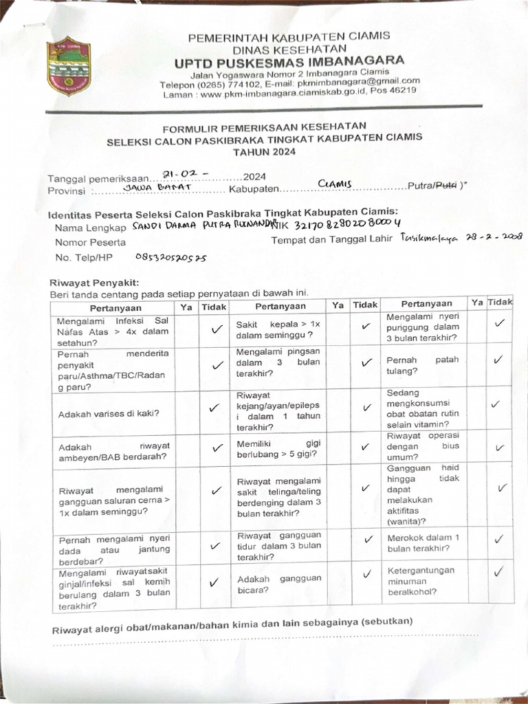 Hasil Tes Kesehatan - Compressed | PDF