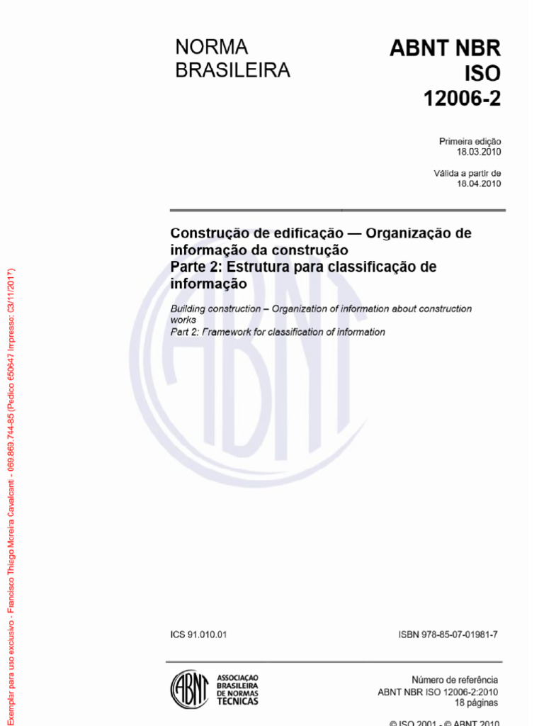 Abnt - NBR Iso 12006-2 | PDF