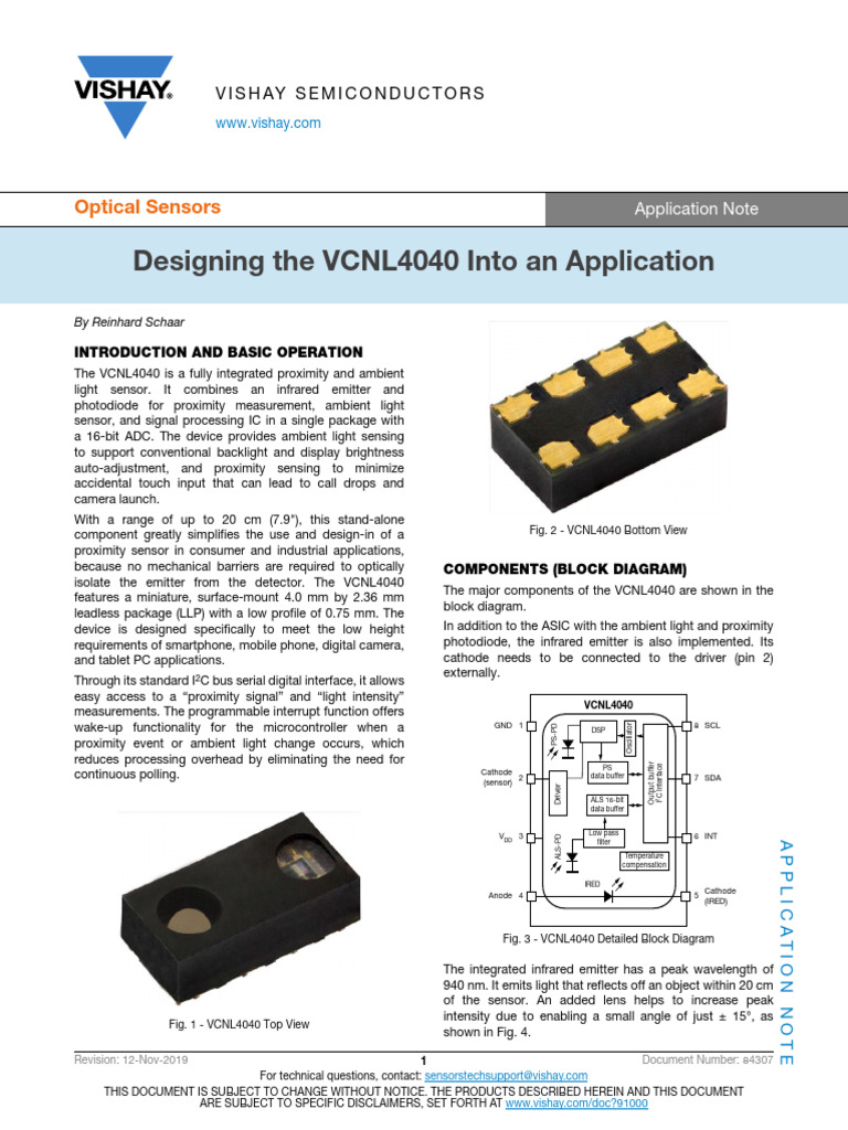Designingvcnl 4040 | PDF