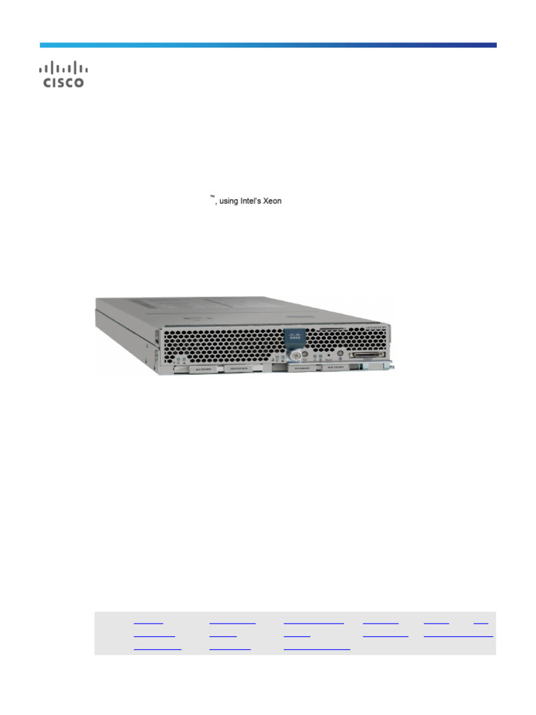 Cisco UCS B230 M2 Blade Server | PDF