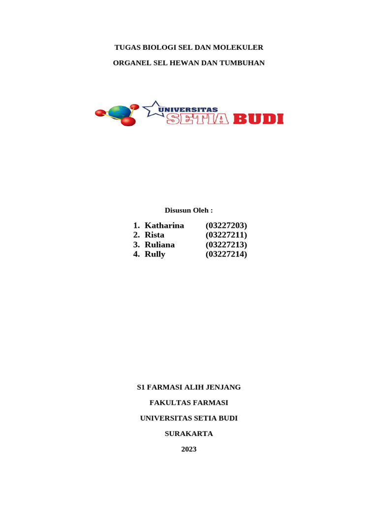 Kel 6 - Bio Sel Mol - Organel Sel Hewan Dan Sel Tumbuhan | PDF