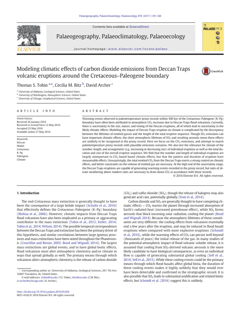 Palaeogeography, Palaeoclimatology, Palaeoecology: Thomas S. Tobin ...