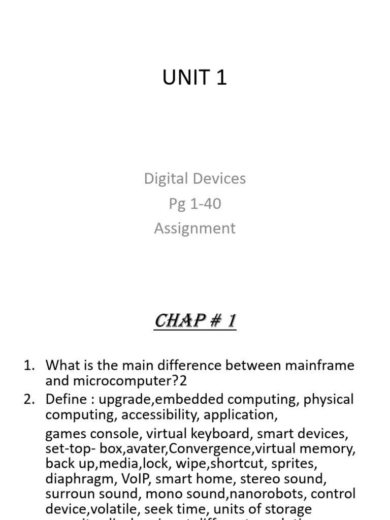ICT Assignment of IX - Level 1-5 | PDF