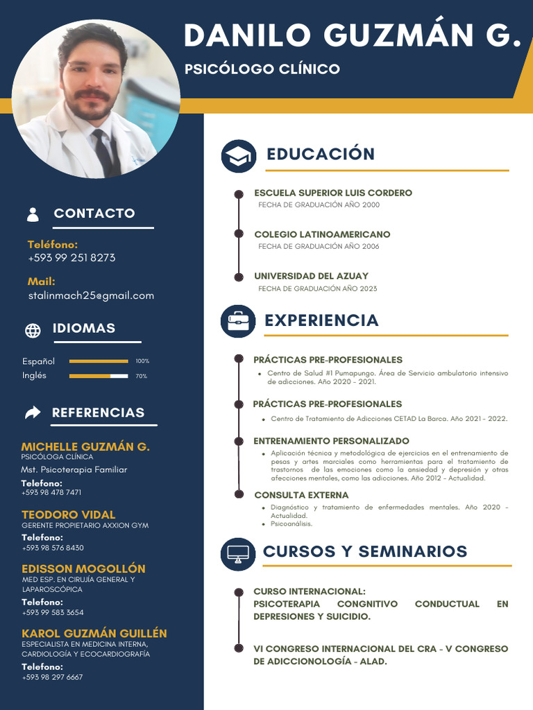 Curriculum - Danilo Guzmán Guillén | PDF