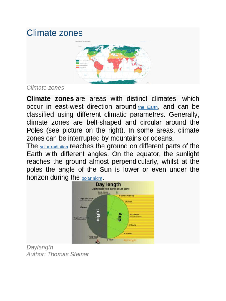 Climatic Zones | PDF