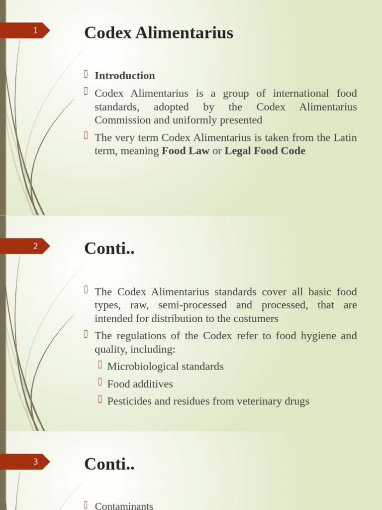 Codex Alimentarius | PDF