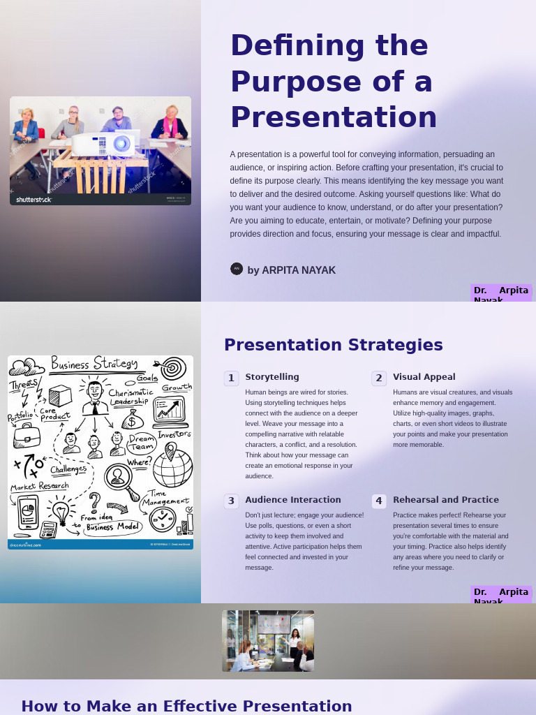 Defining The Purpose of A Presentation | PDF