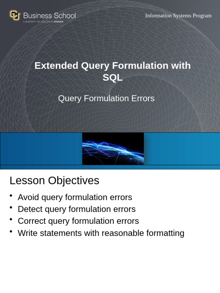 Query Formulation Errors | PDF
