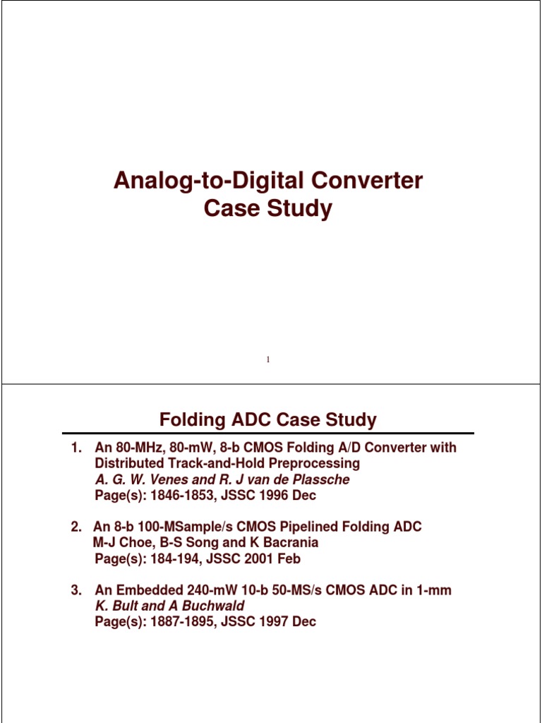 Aaic Adc Casestudy Note | PDF | Analog To Digital Converter | Amplifier