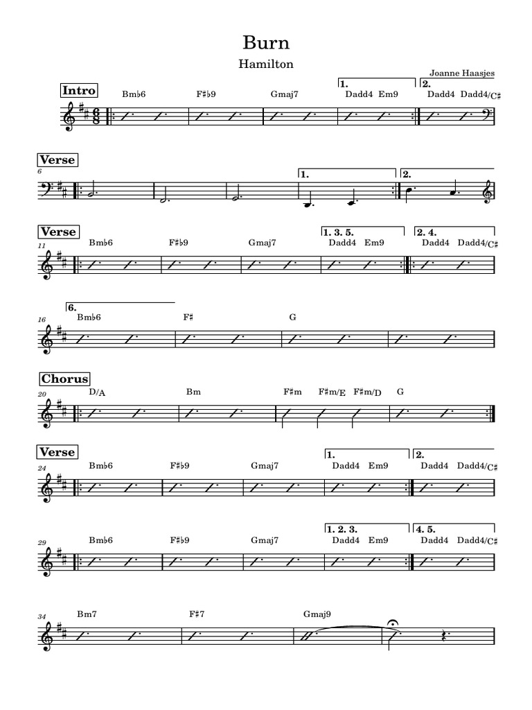 Burn - Hamilton | PDF | Songs