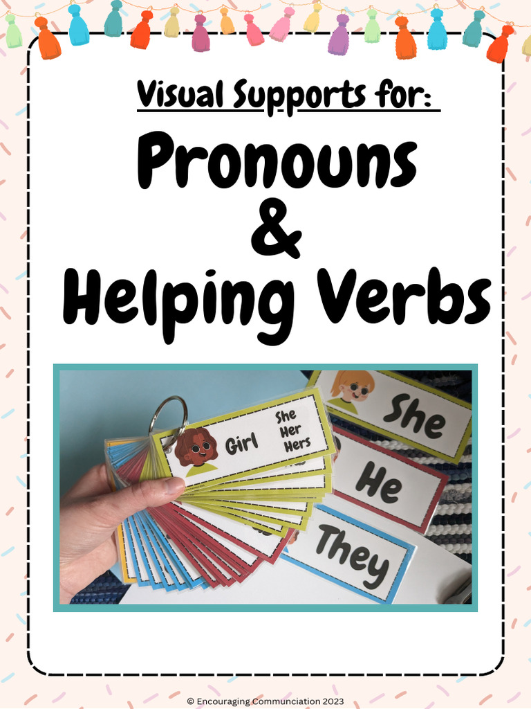 Pronouns & Helping Verbs: Visual Supports For | PDF
