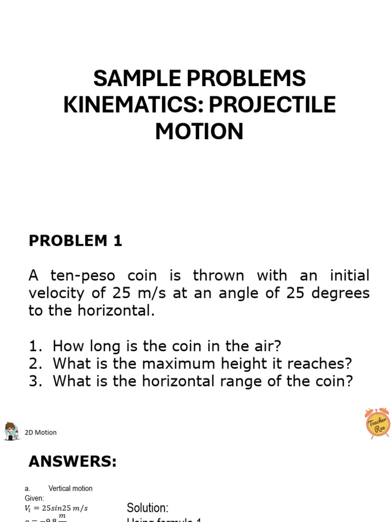 Projectile Motions | PDF
