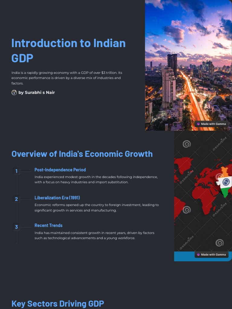 Introduction To Indian GDP | PDF | Economic Growth | Sustainability