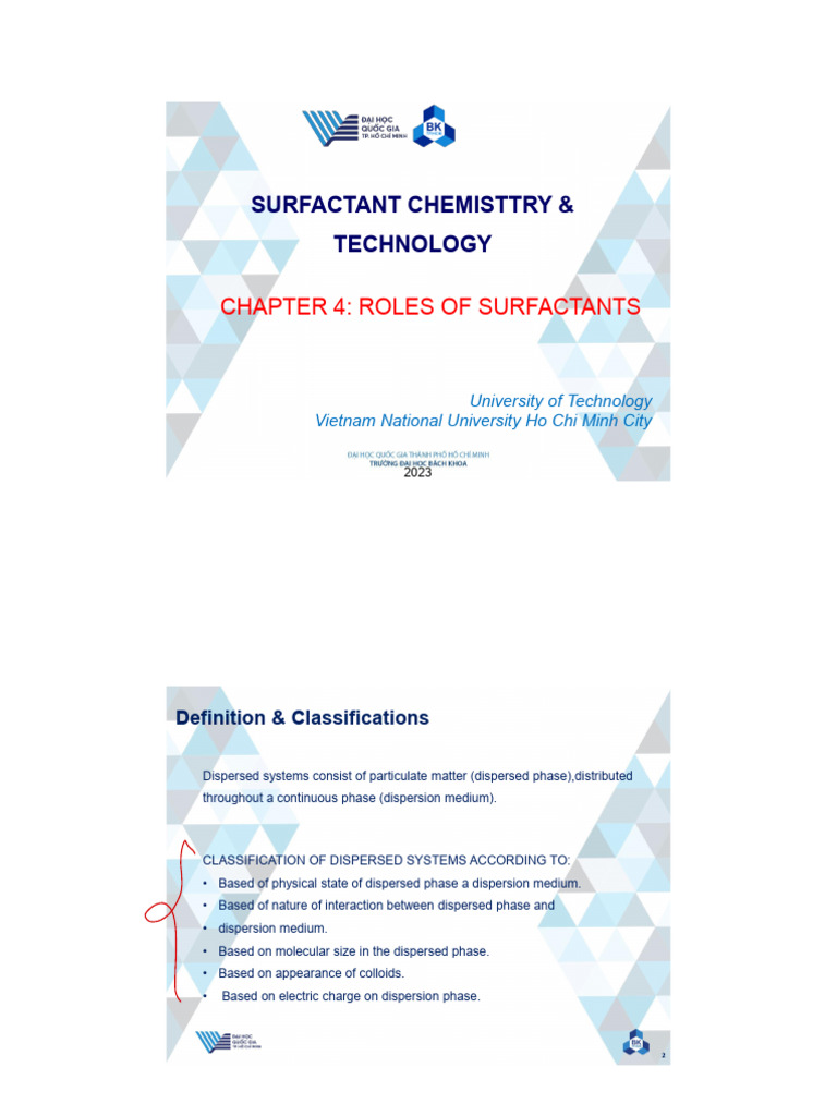 Surfactant Chemisttry & Technology: Chapter 4: Roles of Surfactants | PDF
