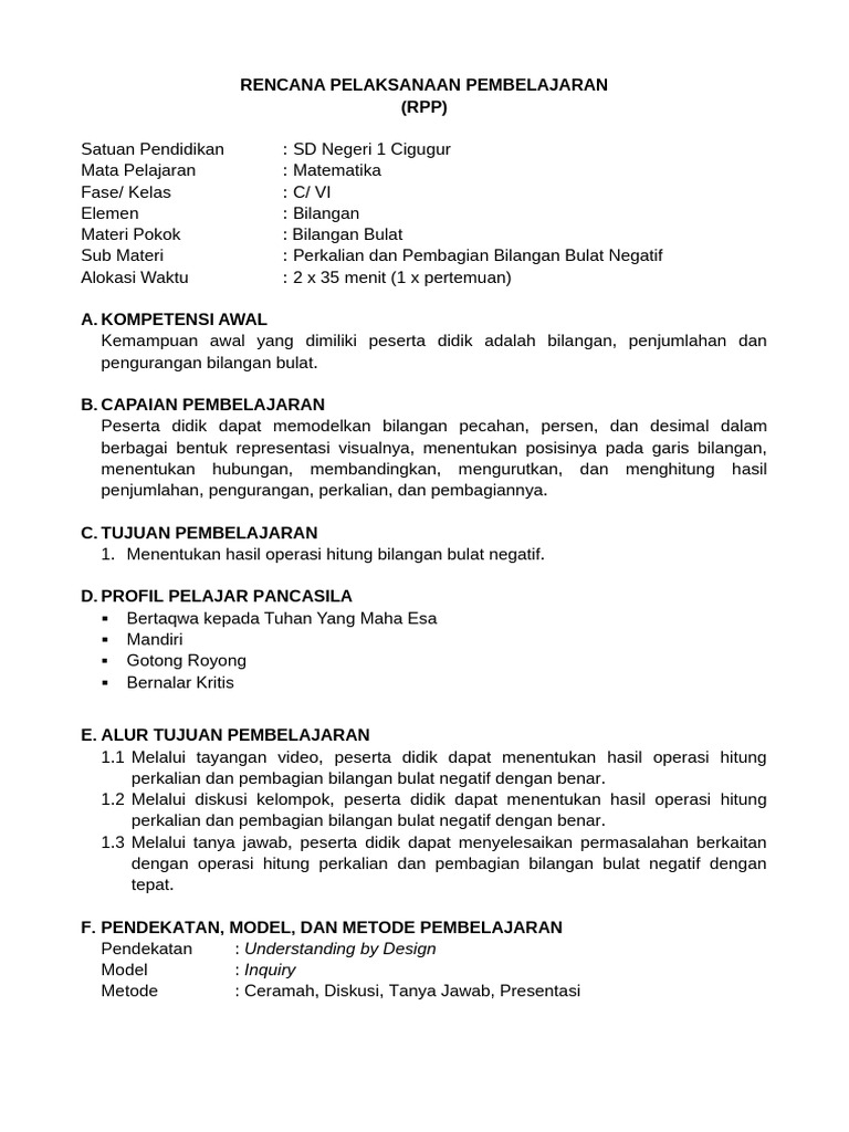 Rpp Berbasis Understanding by Design | PDF