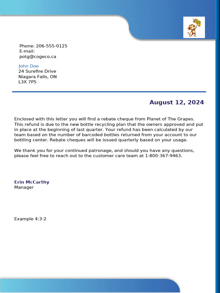 Planet of The Grapes Rebate Letter | PDF