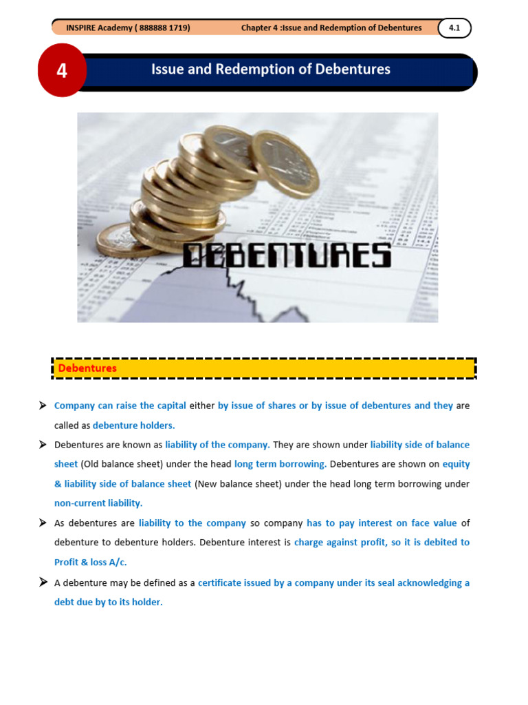 Chapter 5 - Redemption of Debentures v2 | PDF | Debenture | Business