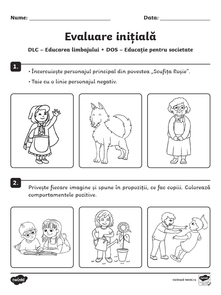 Evaluare Initiala Grupa Mare - Fise de Activitate - 230904 - 222028 | PDF